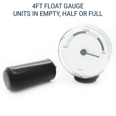 Float operated contents gauge for oil tanks | Fuel Dump