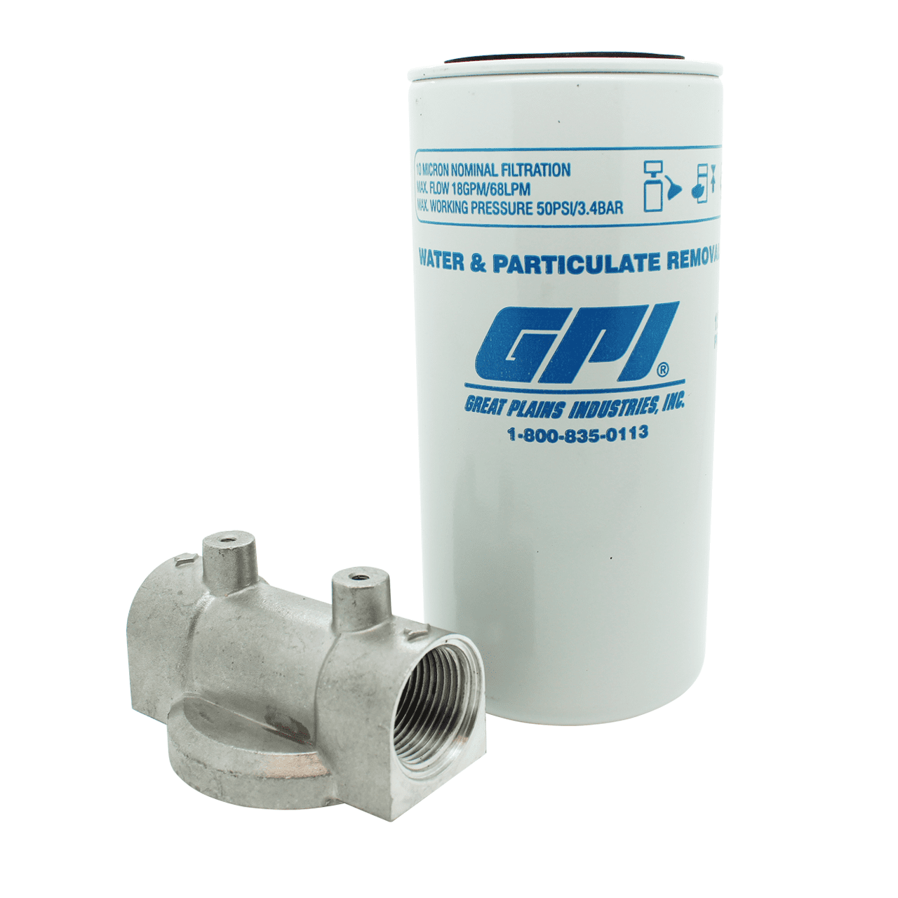 GPI Particulate & Water Fuel Tank Filter, 67lpm | Fuel Dump